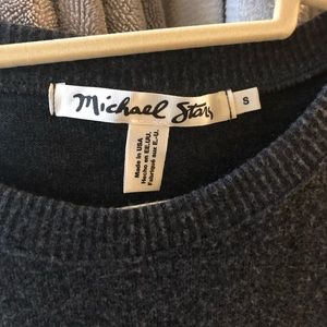 Michael Stars | Sweaters | Michael Stars Dark Grey Curved Hem Sweater ...